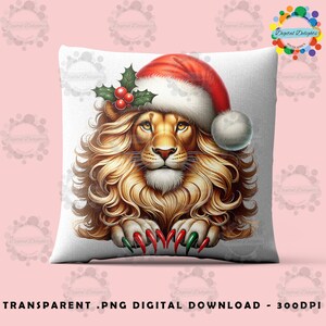 Santa Claws is Coming to Town Christmas Lion Digital Download Instant ...