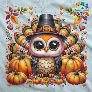 Adorable Owl Dressed up Like a Turkey Happy Thanksgiving - Etsy