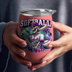 Cosmic Softball Skeleton Digital Galactic Baseball Skull , Space Theme ...