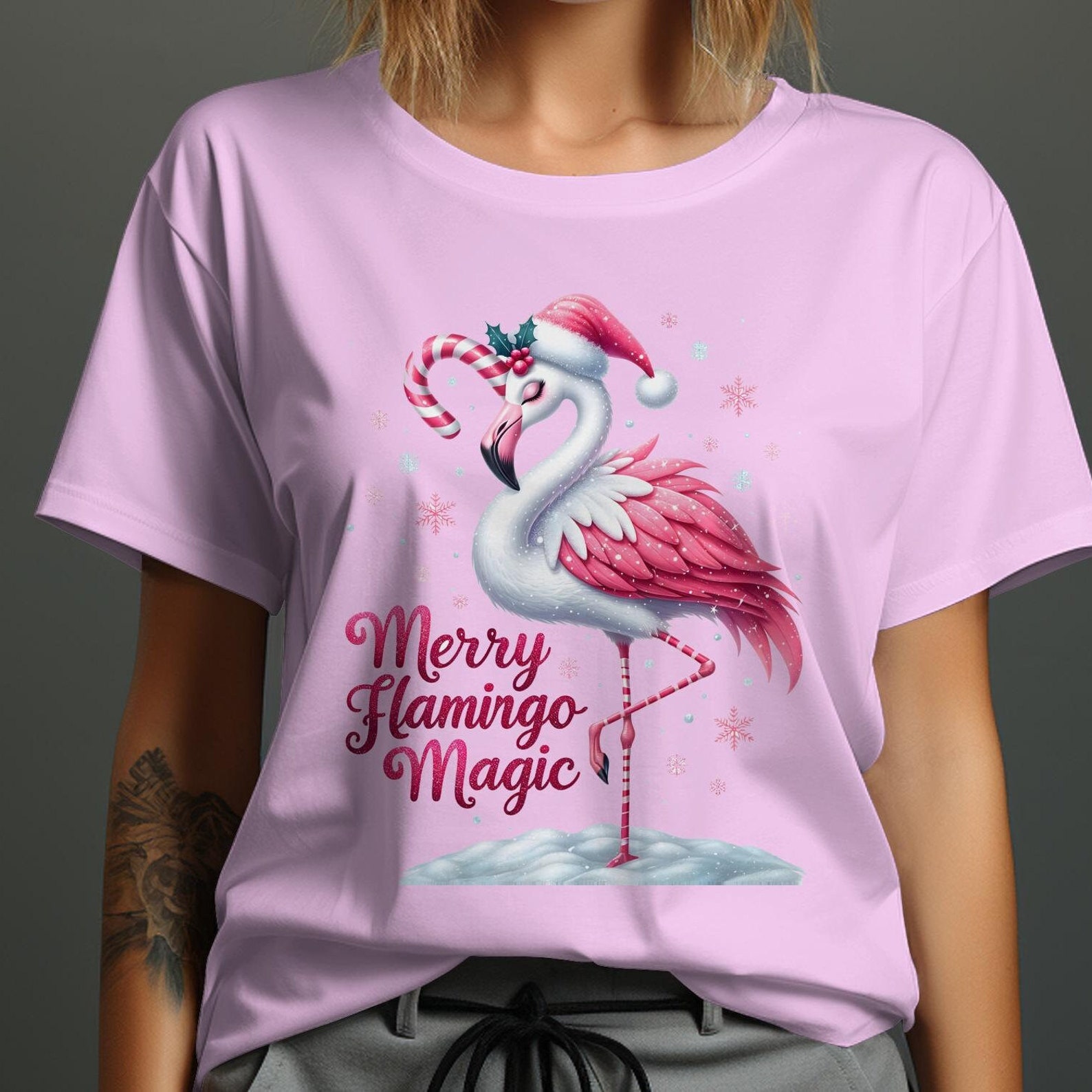 Christmas Flamingo Merry Flamingo Magic PNG Instant Digital Download - Etsy