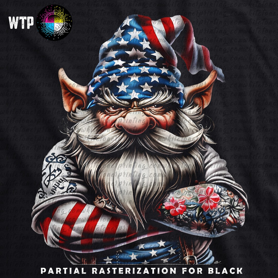 Patriotic Gnome Graphic, American Flag Design, Universal Download ...