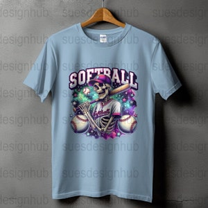 Cosmic Softball Skeleton Digital Galactic Baseball Skull , Space Theme ...