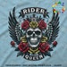 Rebel Queen Rider Intricate Skull Wings Roses Design Sublimation DTF ...