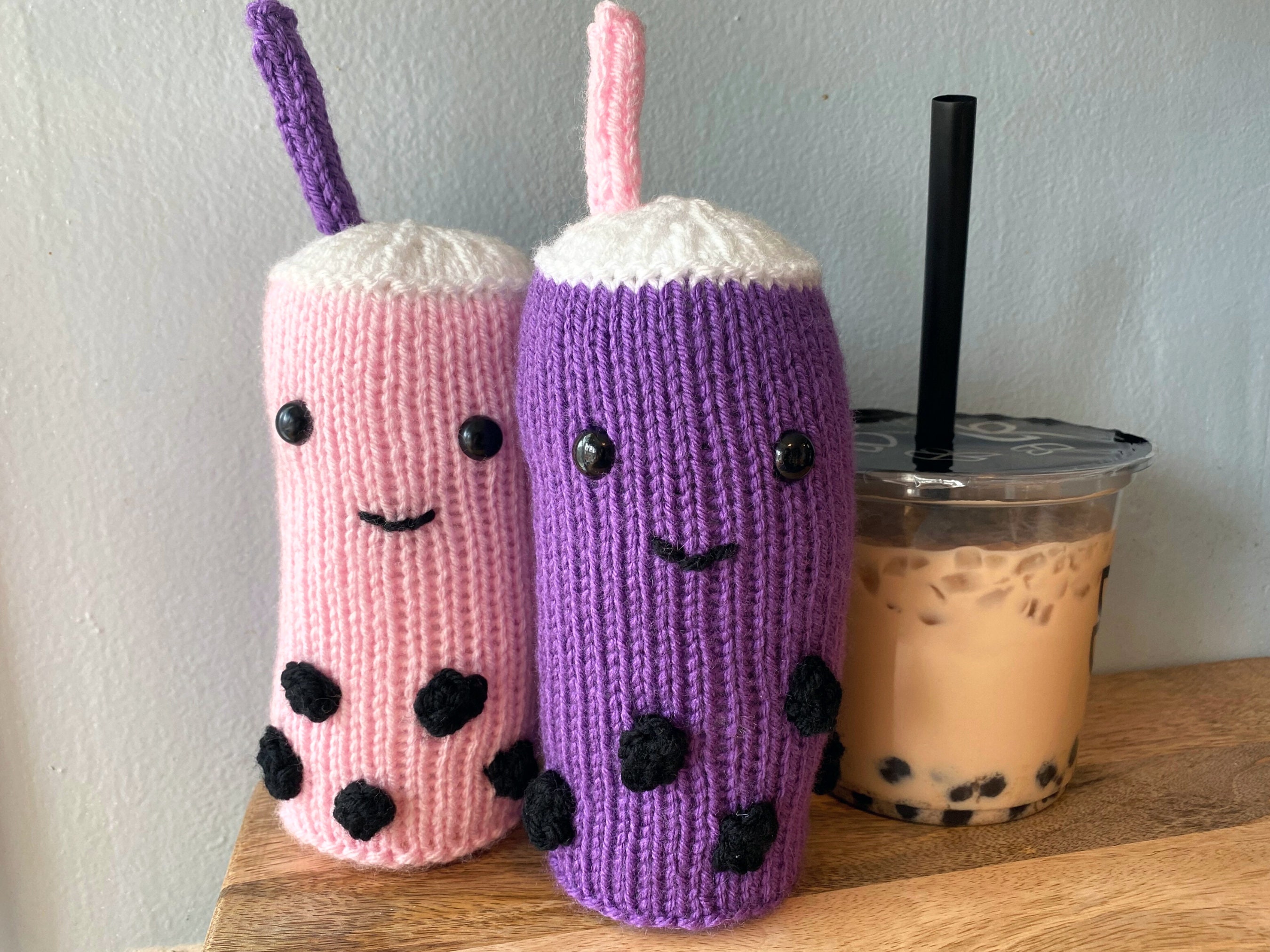 Boba Tea Knit Kit With Pattern Included - Gift for Knitter, DIY Craft ...