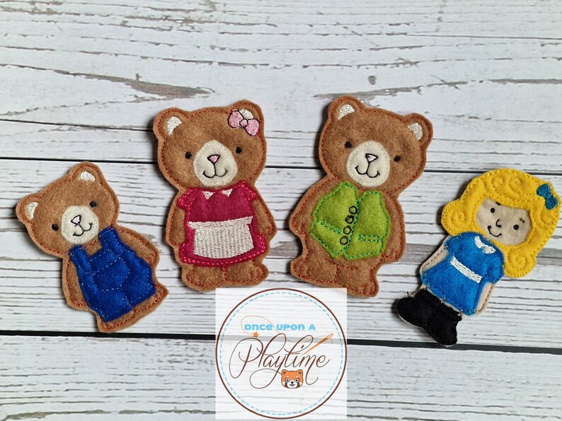Goldilocks and Three Bears Puppets, Traditional Tale, Machine ...