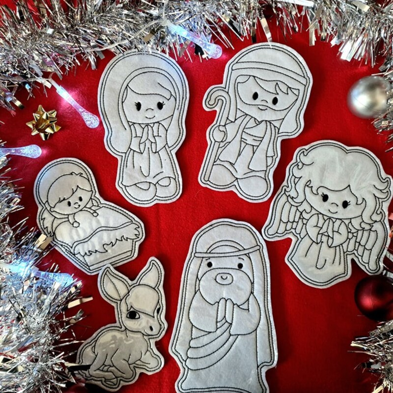 Nativity Embroidery - Etsy