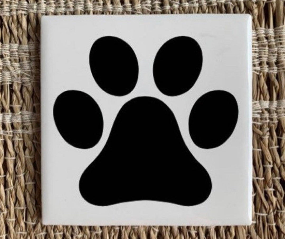 Paw Vinyl Decal, on Ceramic Tile or Decal Only, Many Colors, Bear Paw ...