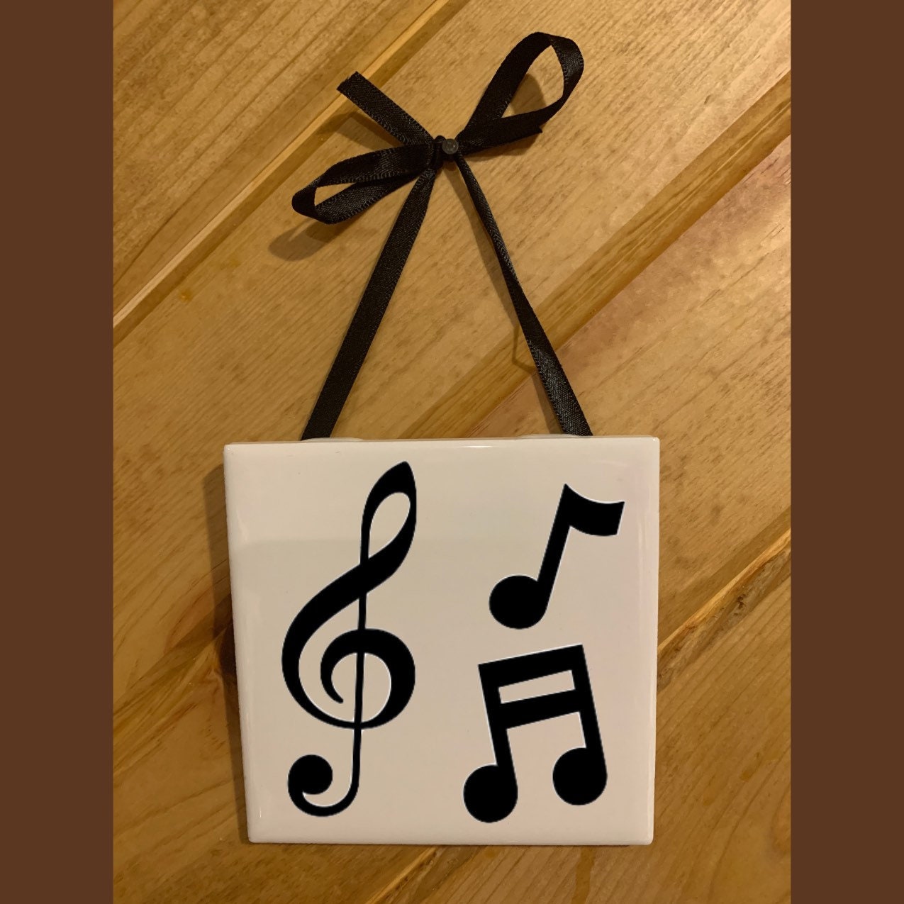 Music Notes Ceramic Coaster Music Note Tile Music Note Gift Music Note ...