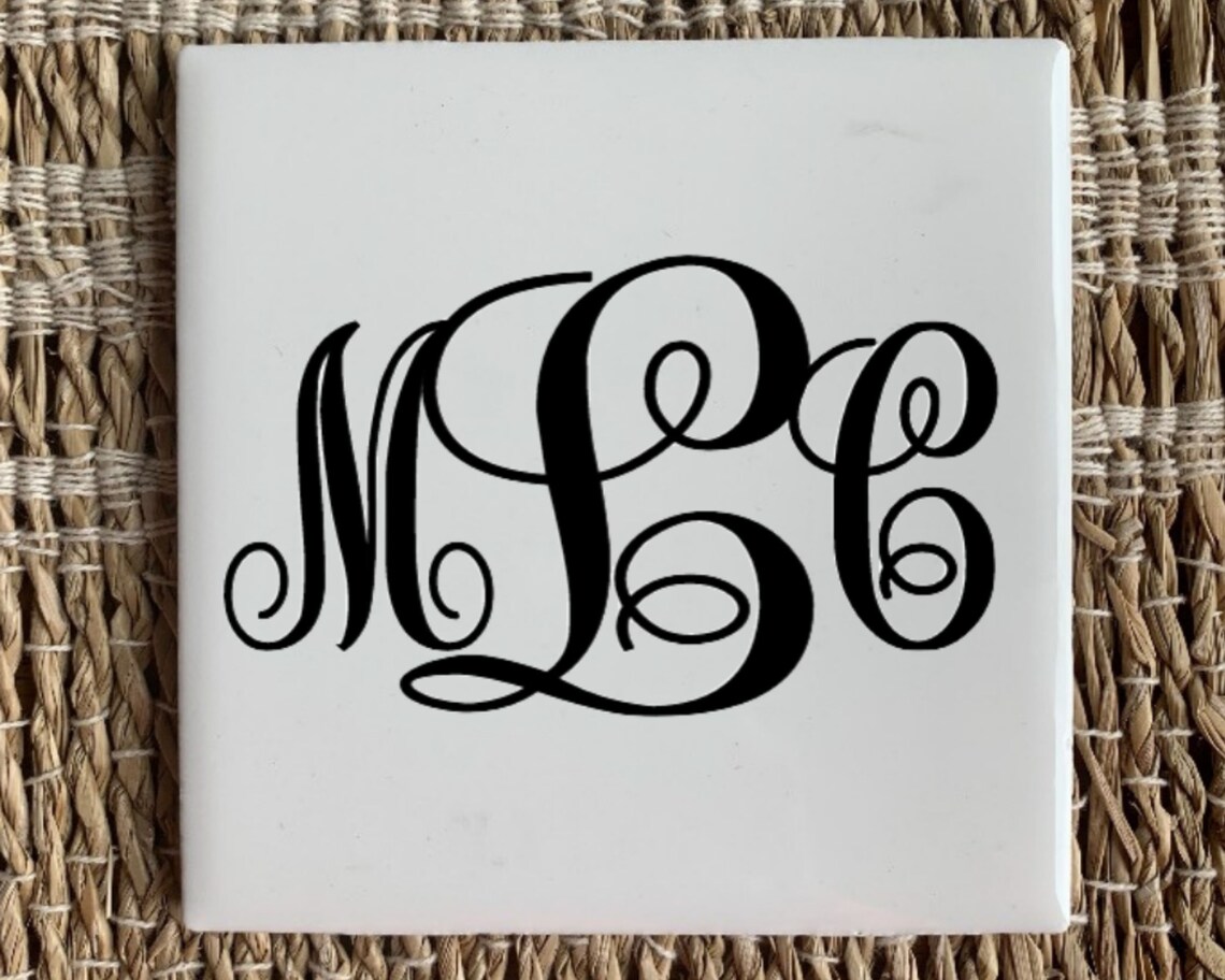 Monogram Decal Monogram Letter Decal Letter Decal | Etsy
