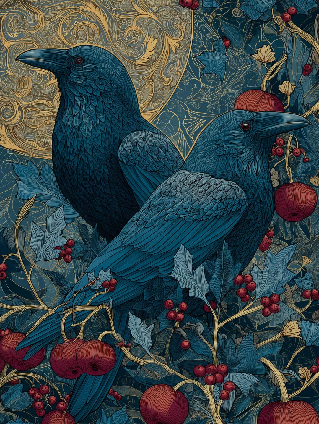 Raven Artwork: Bird Illustration (digital Download) - Etsy