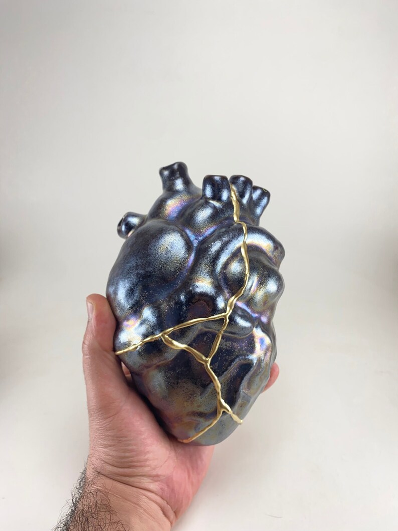 Kintsugi Vase, Heart Vase, Heart Wall Vase, Forgiveness Gifts, Broken ...