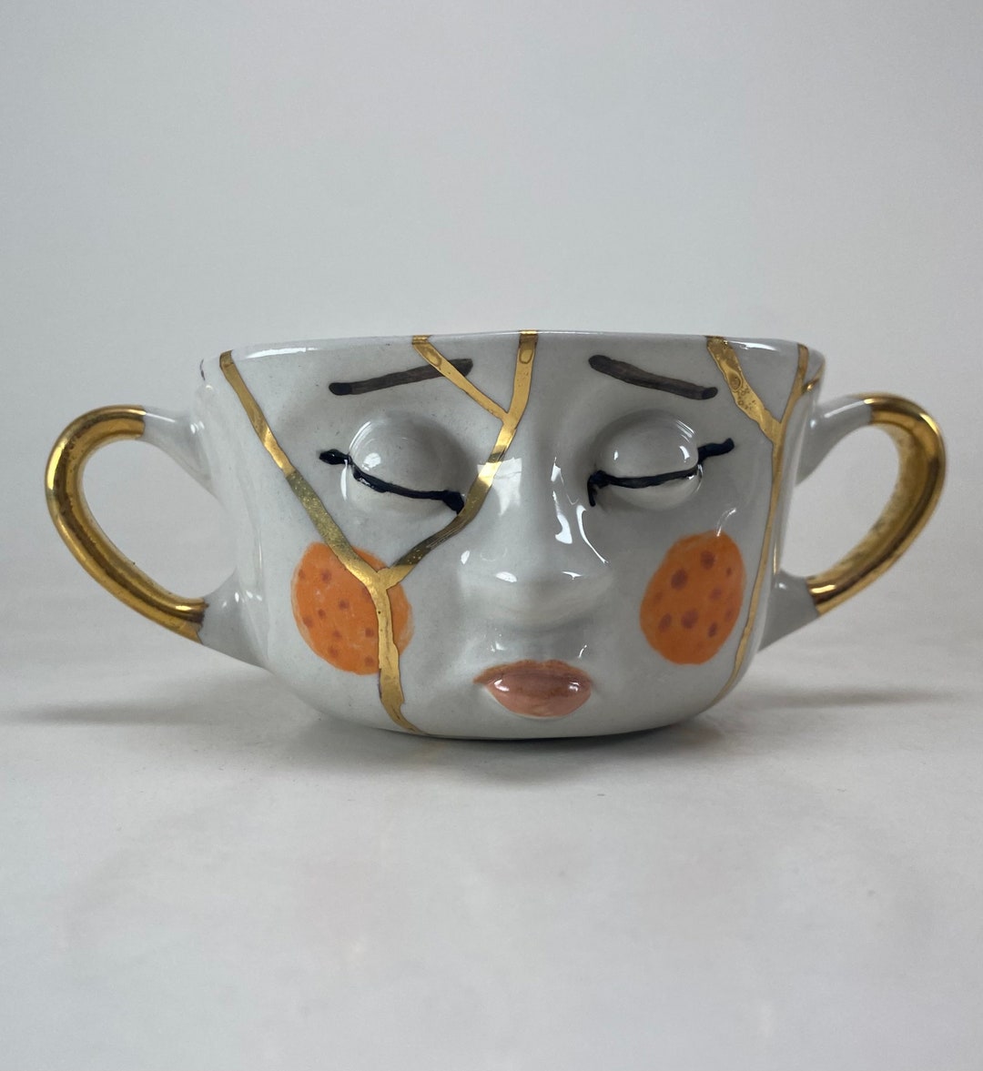 Kintsugi Gift Set, Kintsugi Cup, Kintsugi Wellness Cup, Matcha Tea ...