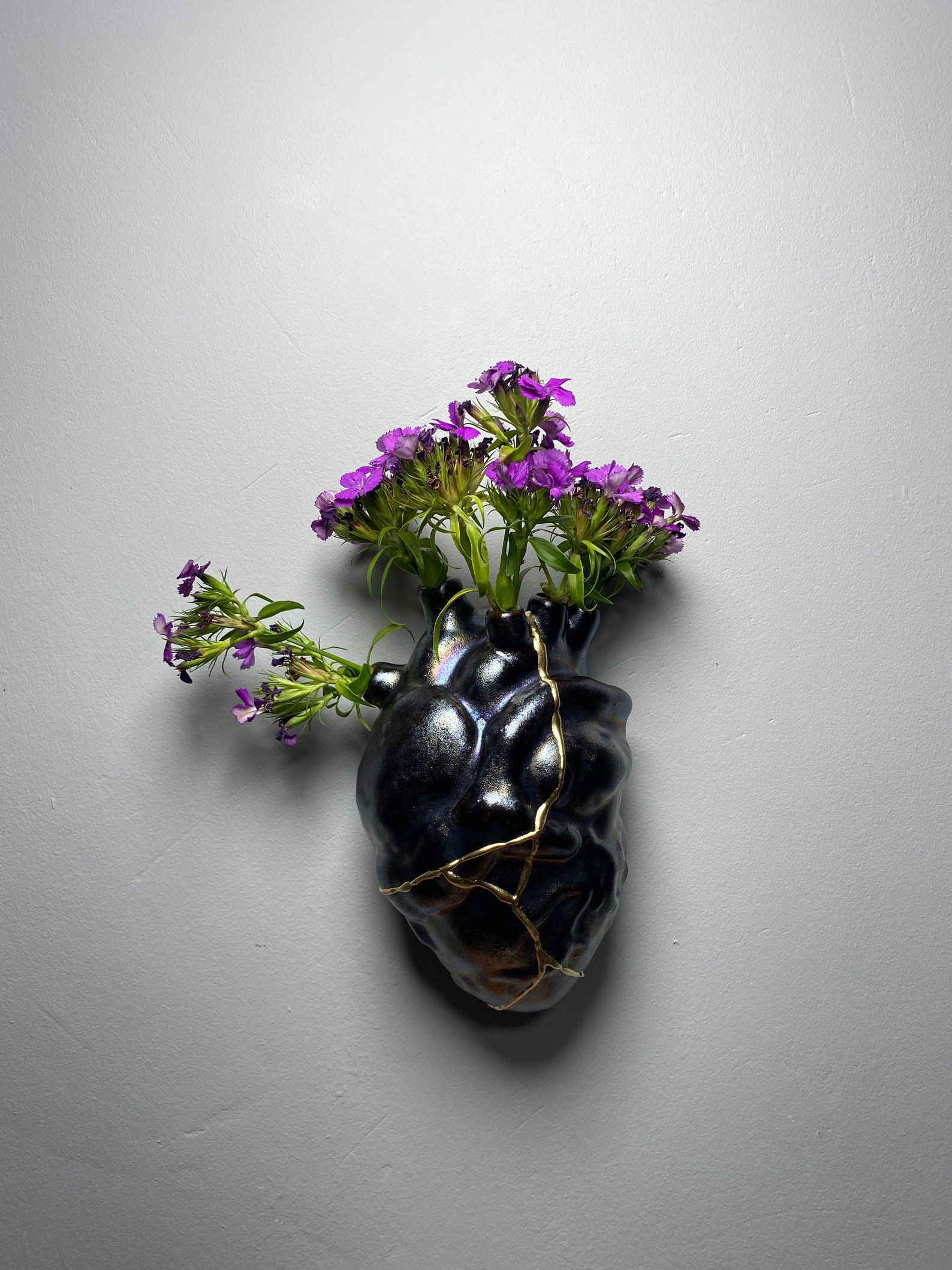 Kintsugi Vase, Heart Vase, Heart Wall Vase, Forgiveness Gifts, Broken ...