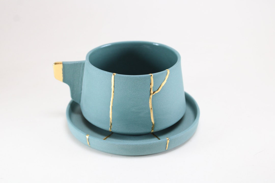 Kintsugi Gift Set, Kintsugi Cup, Kintsugi Wellness Cup, Matcha Tea ...