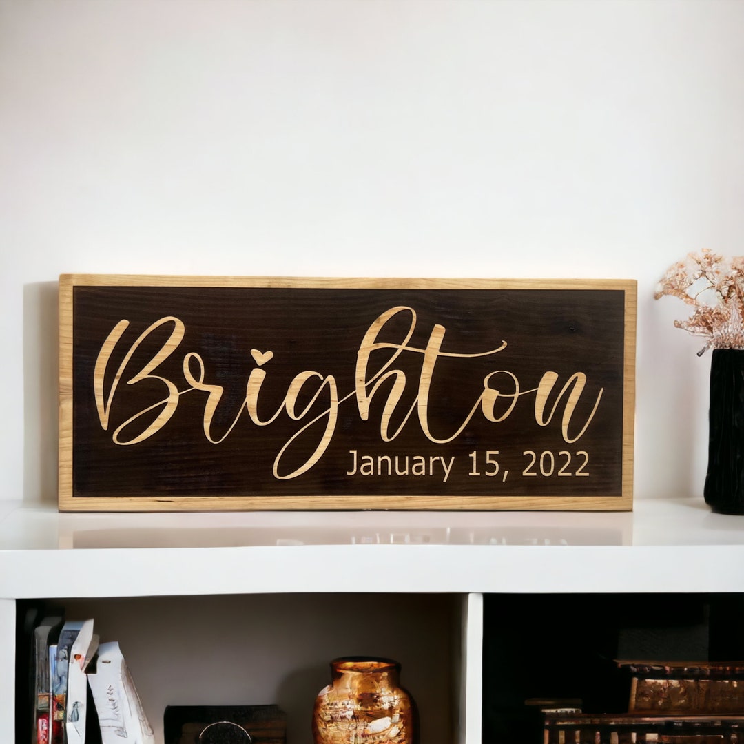 Custom Wooden Personalized Sign - Rustic Home Decor - Family Name and ...