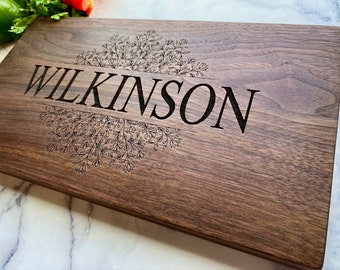 Floral Engraved Cutting Board - Etsy