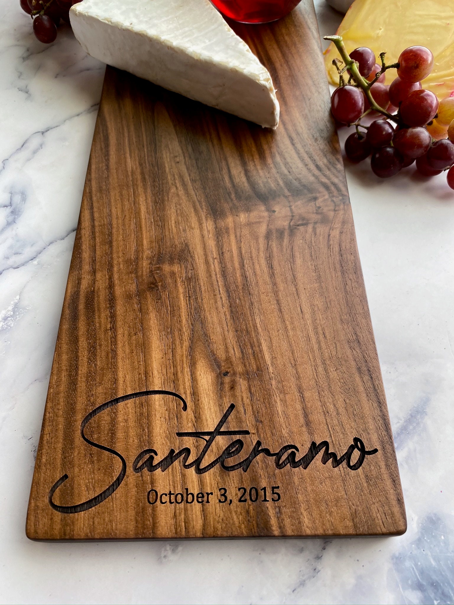 Walnut Wood Personalized Cutting Board Gift Personalized Cheese Board ...