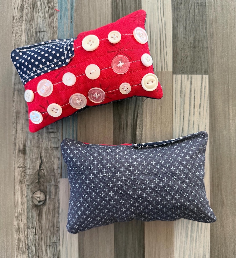 American Flag Mini Pillows, Holiday Decorations for Tiered Trays ...