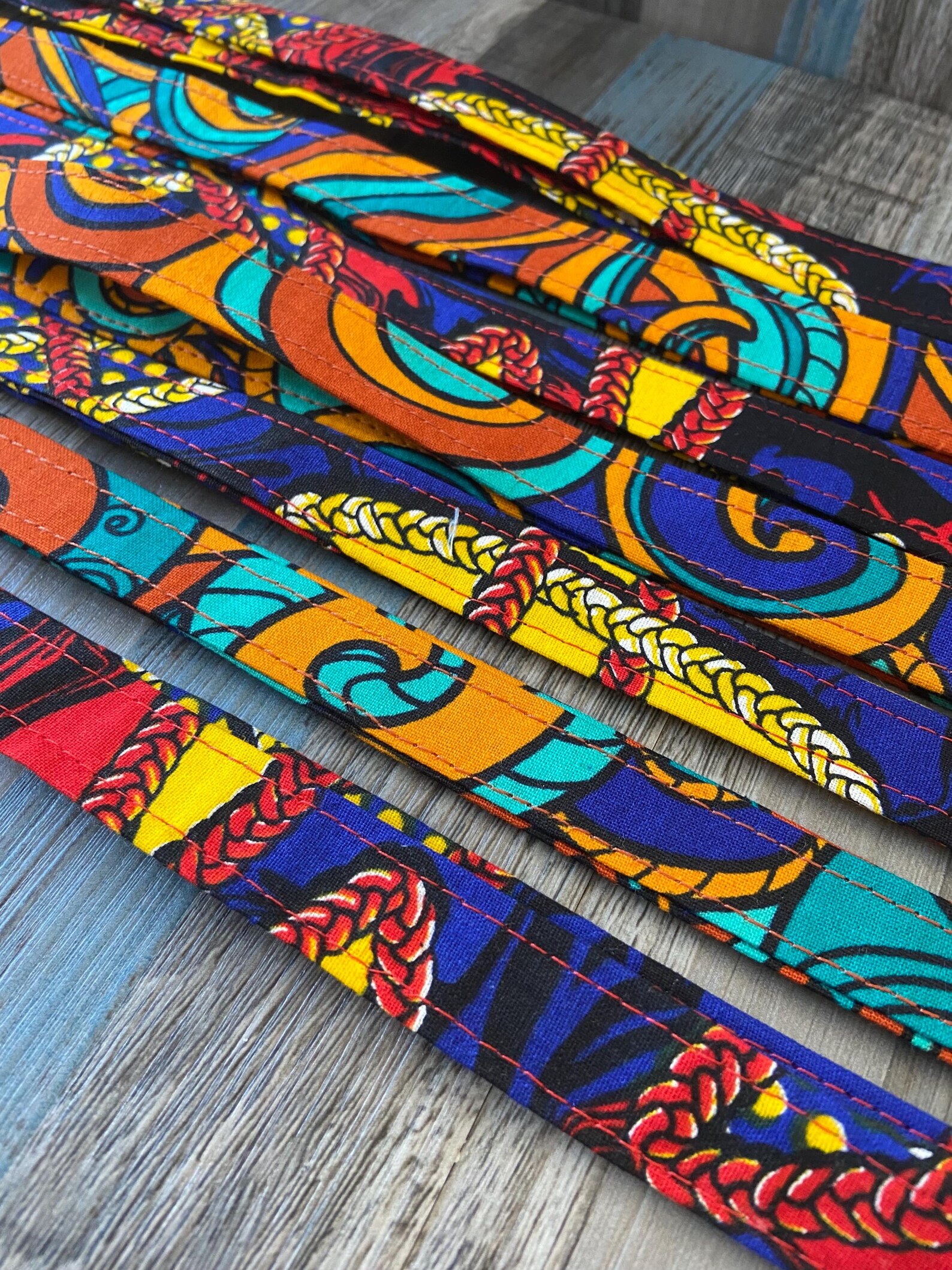 Ankara Fabric Lanyard: African Print Breakaway Clasp - Teacher Nurse ...