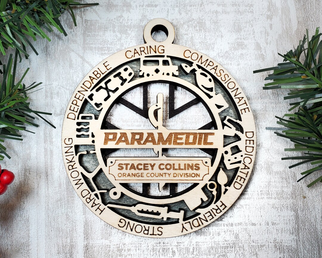 Personalized Paramedic Ornament - First Responder Ornament Collection ...