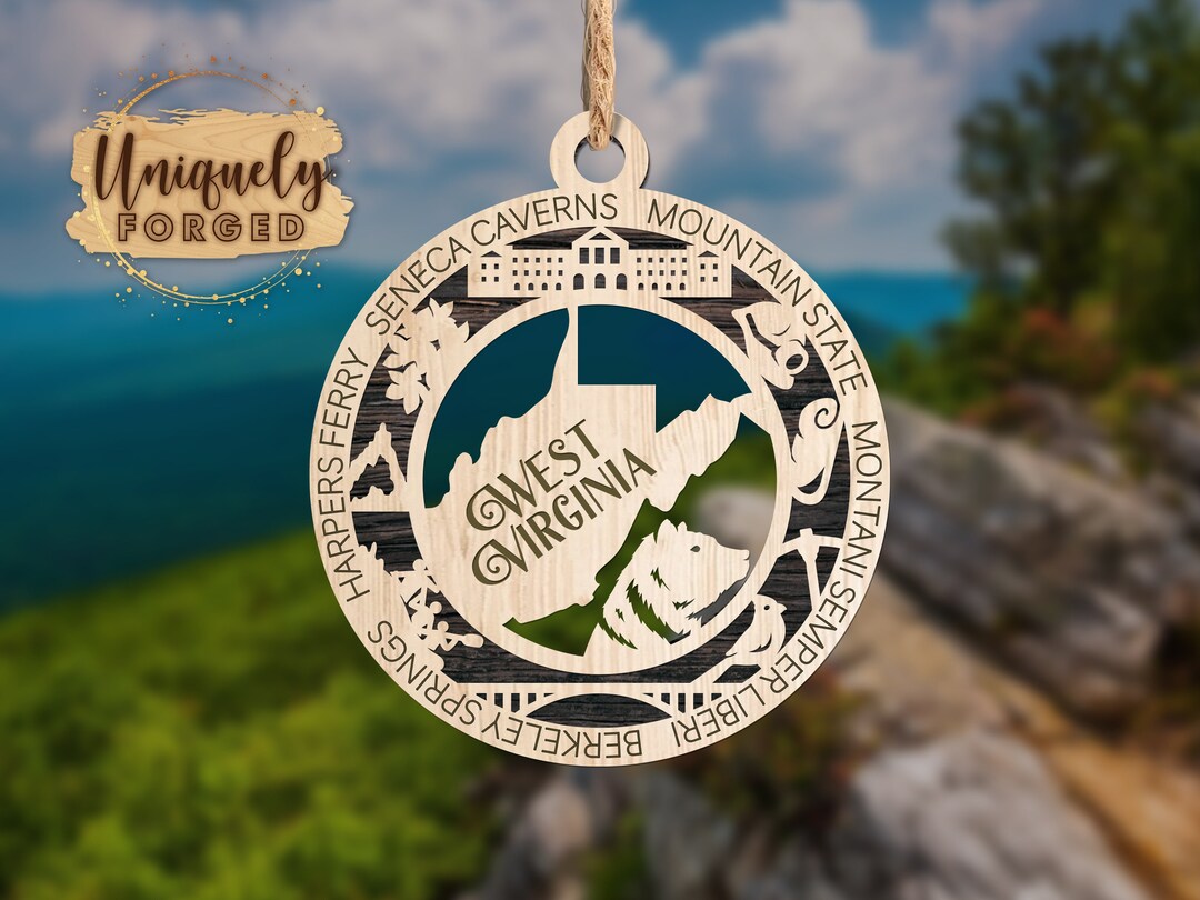West Virginia Ornament - State Christmas Ornament Collection - Etsy