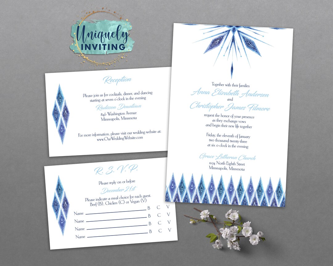 Snow Queen Invitations - Etsy