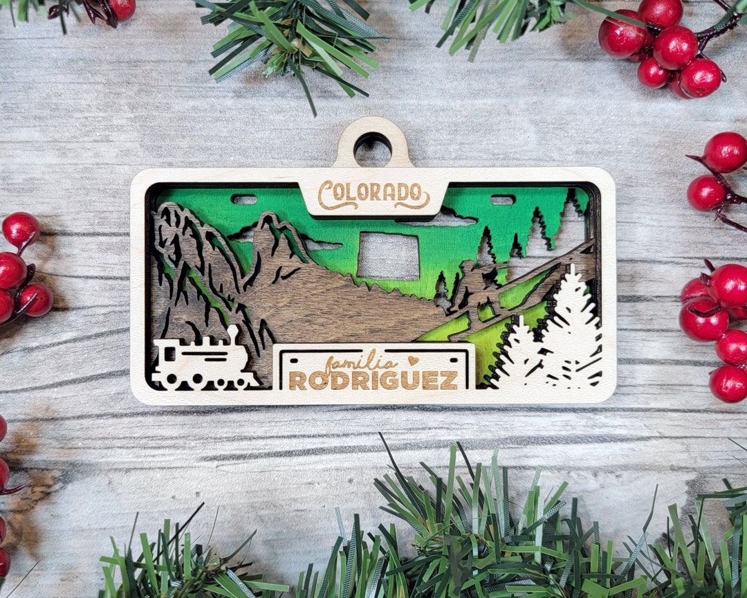 Personalized Colorado Ornament - State License Plate Christmas Ornament ...
