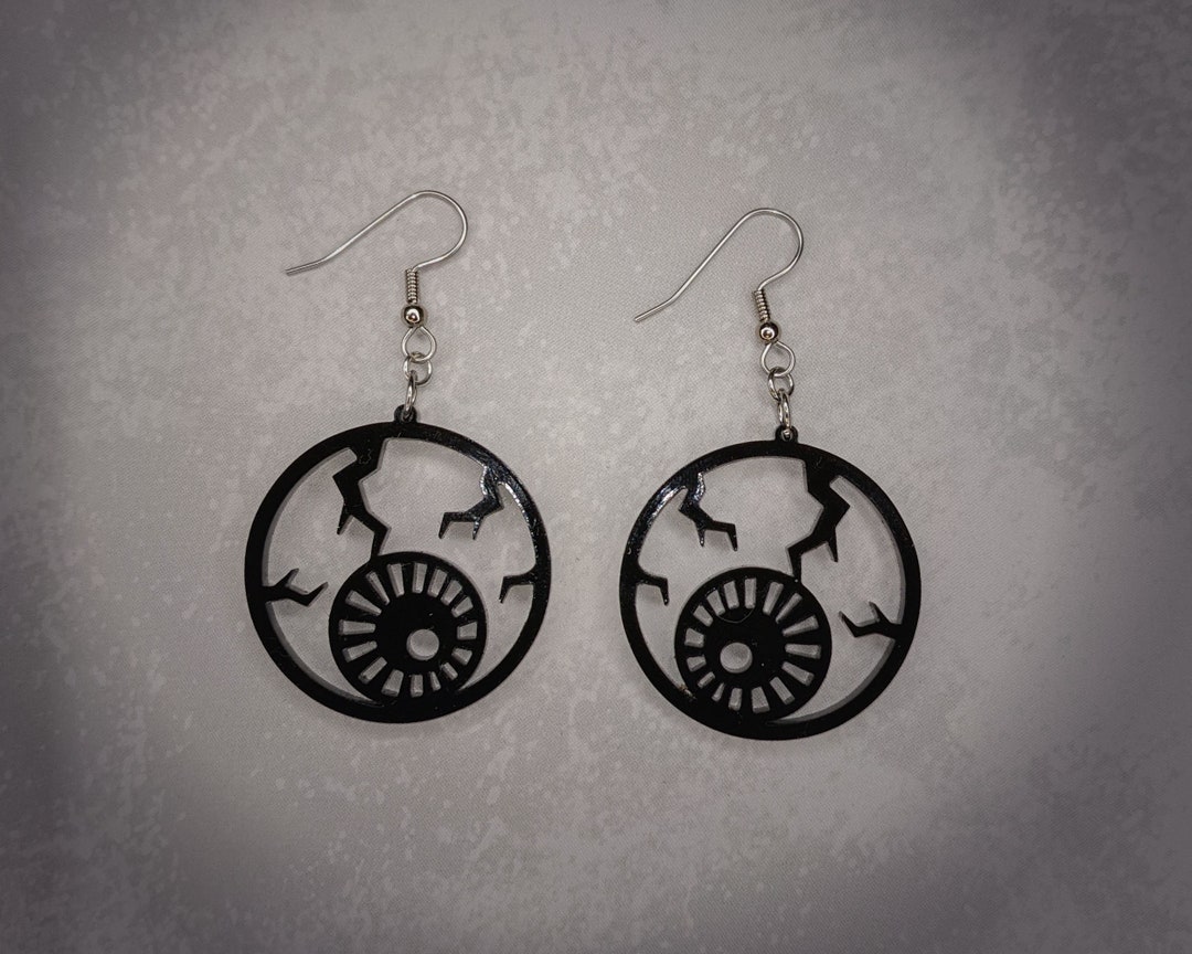 Finished Acrylic Eyeball Earrings - Custom Laser-cut Jewelry Collection ...