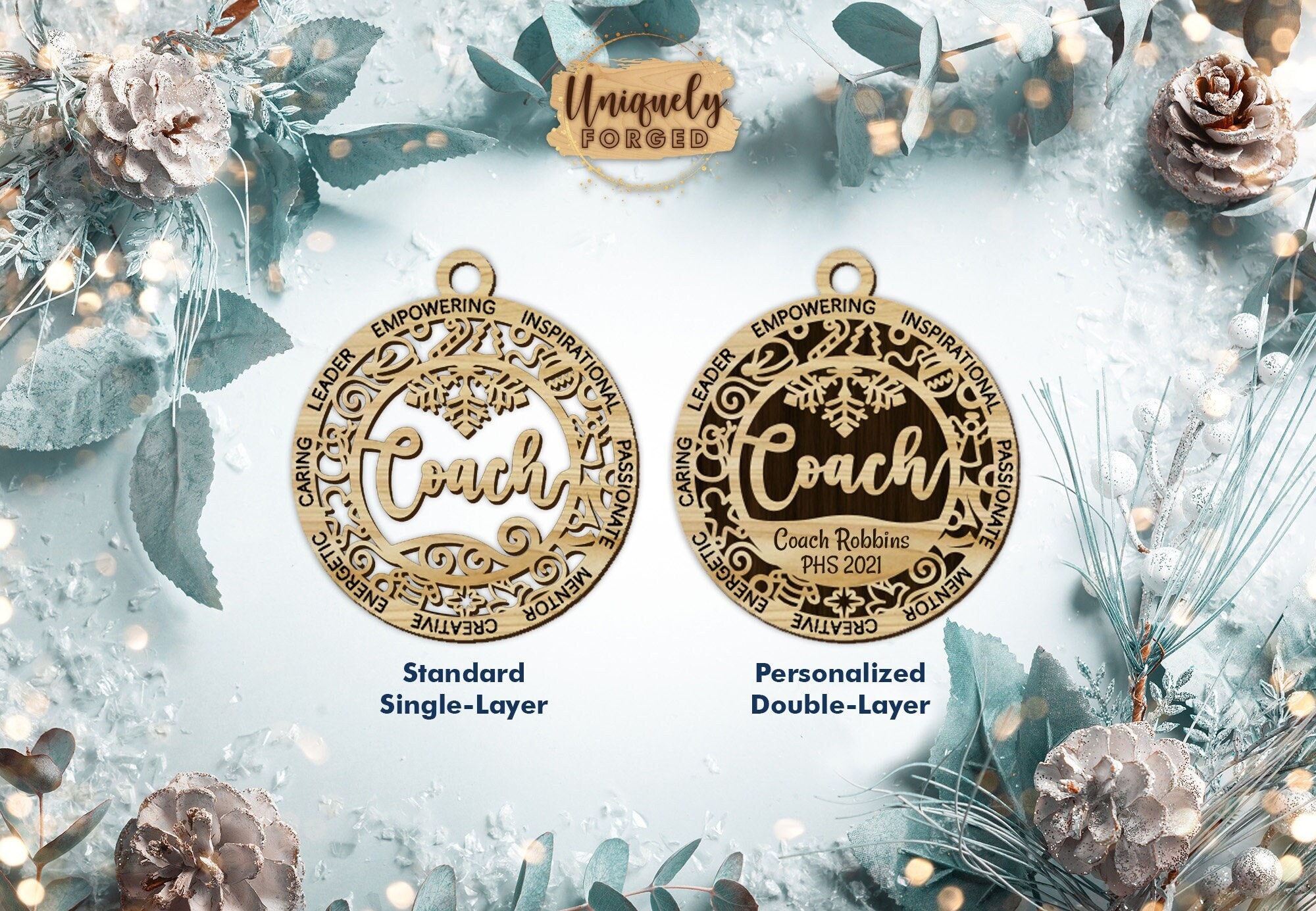 Personalized Coach Ornament - Ultimate Christmas Ornament Collection - Etsy