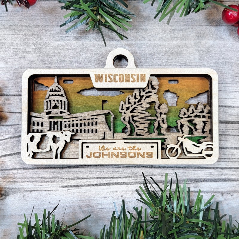 Wisconsin Ornament - Etsy