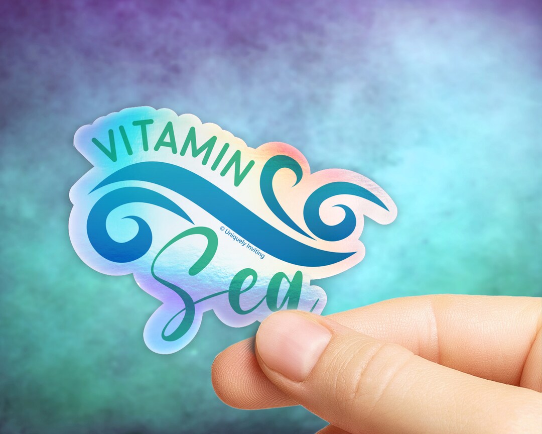 Vitamin Sea Sticker in Gloss or Holographic | Die-cut, Waterproof ...