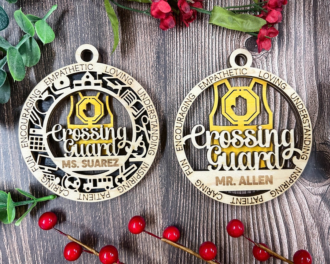 Personalized School Crossing Guard Ornament - Education Ornament ...