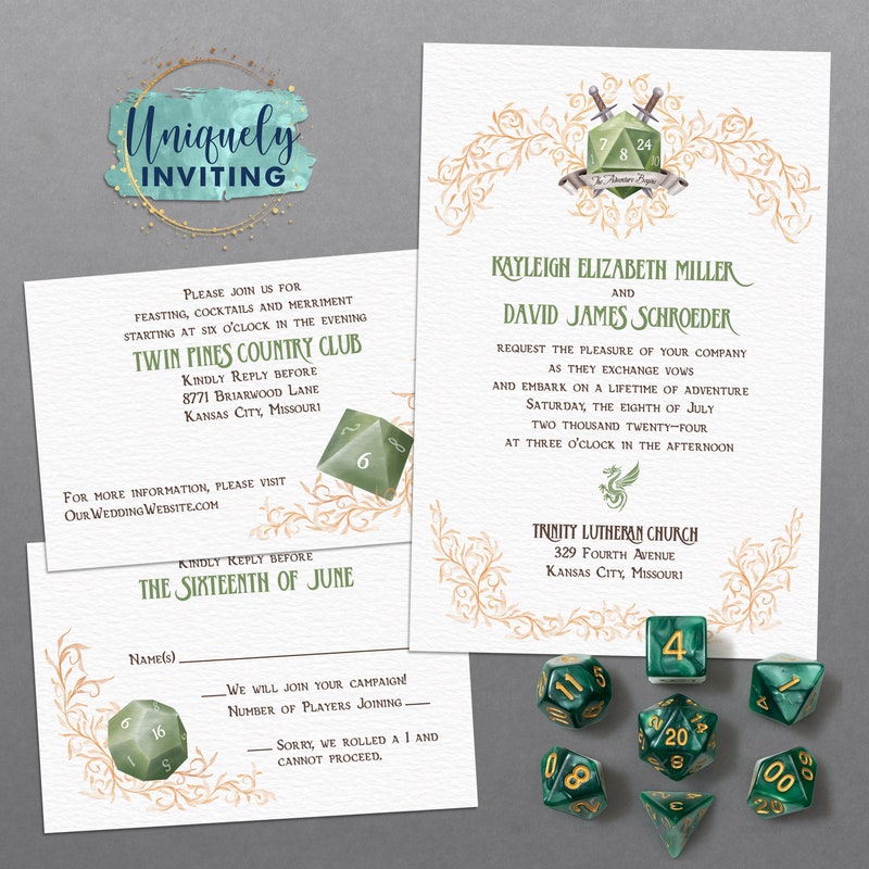 Dungeons and Dragons Wedding Invitations - Etsy
