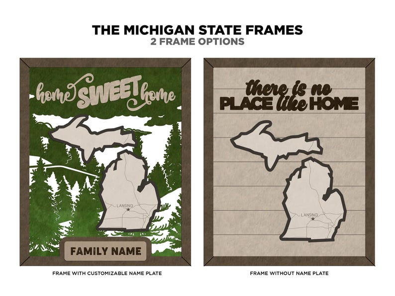 Personalized Michigan Map State Sign With Lots of Options! - Etsy
