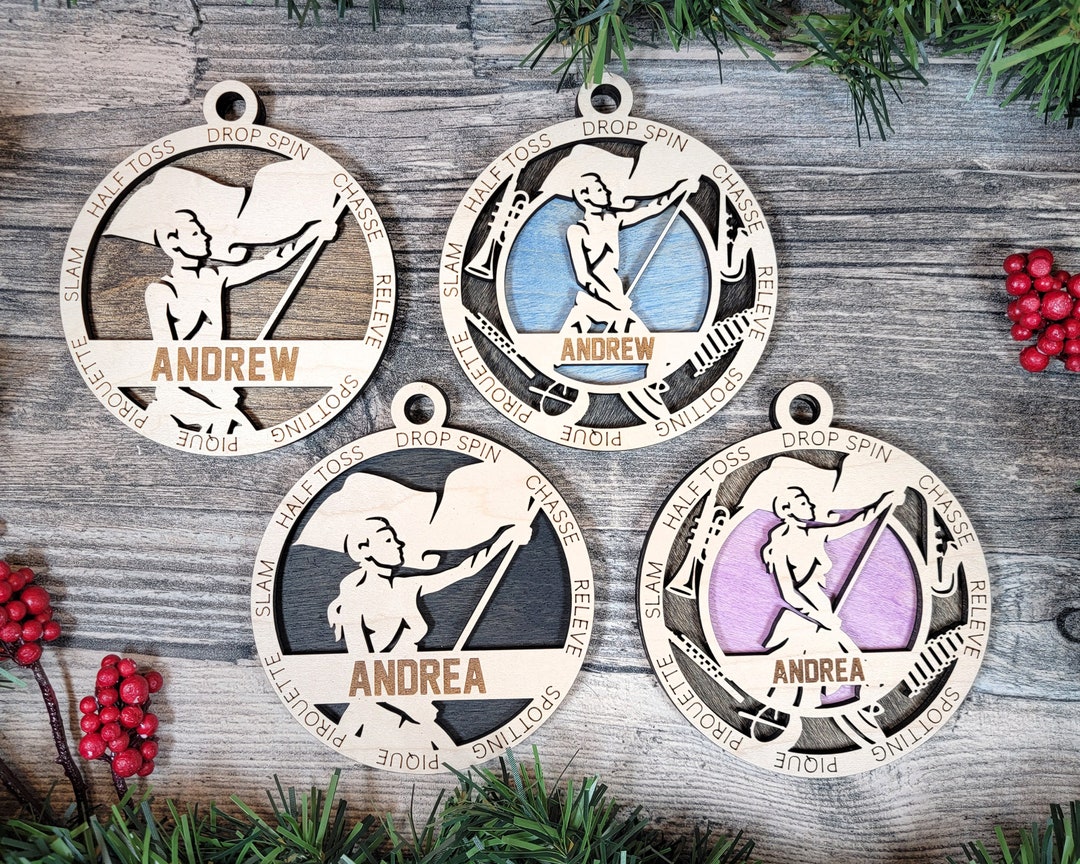 Personalized Male or Female Color Guard Ornament - Sports Ornament ...