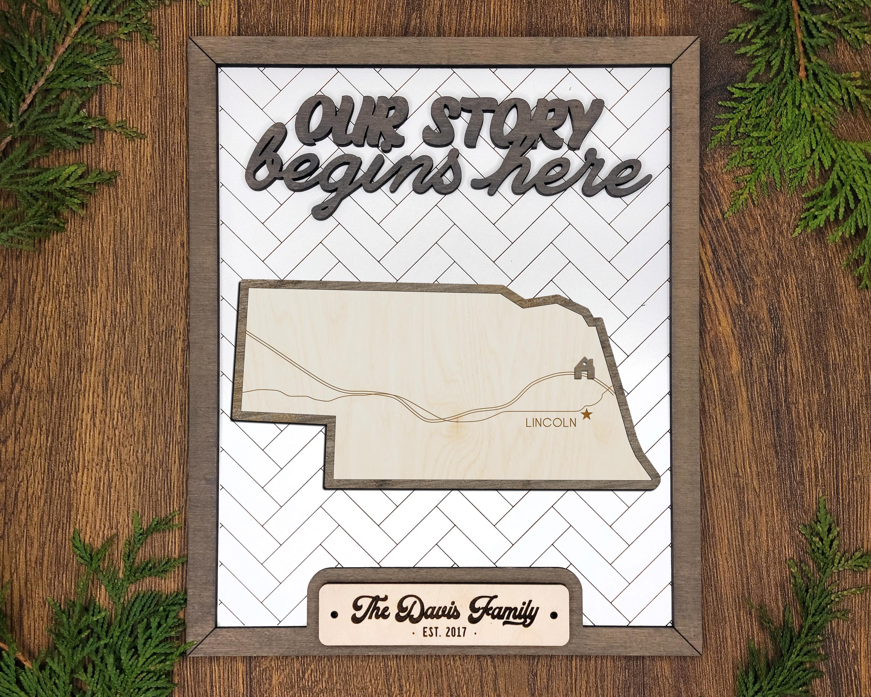 Personalized Nebraska Map State Sign With Lots of Options! - Etsy