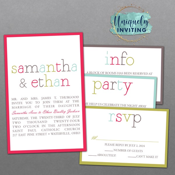 Typewriter Wedding Invitations - Etsy