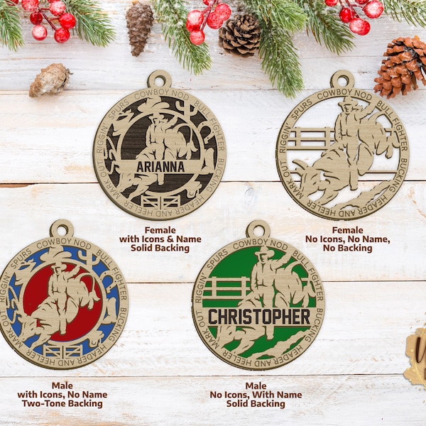 Bull Rider Ornament - Etsy