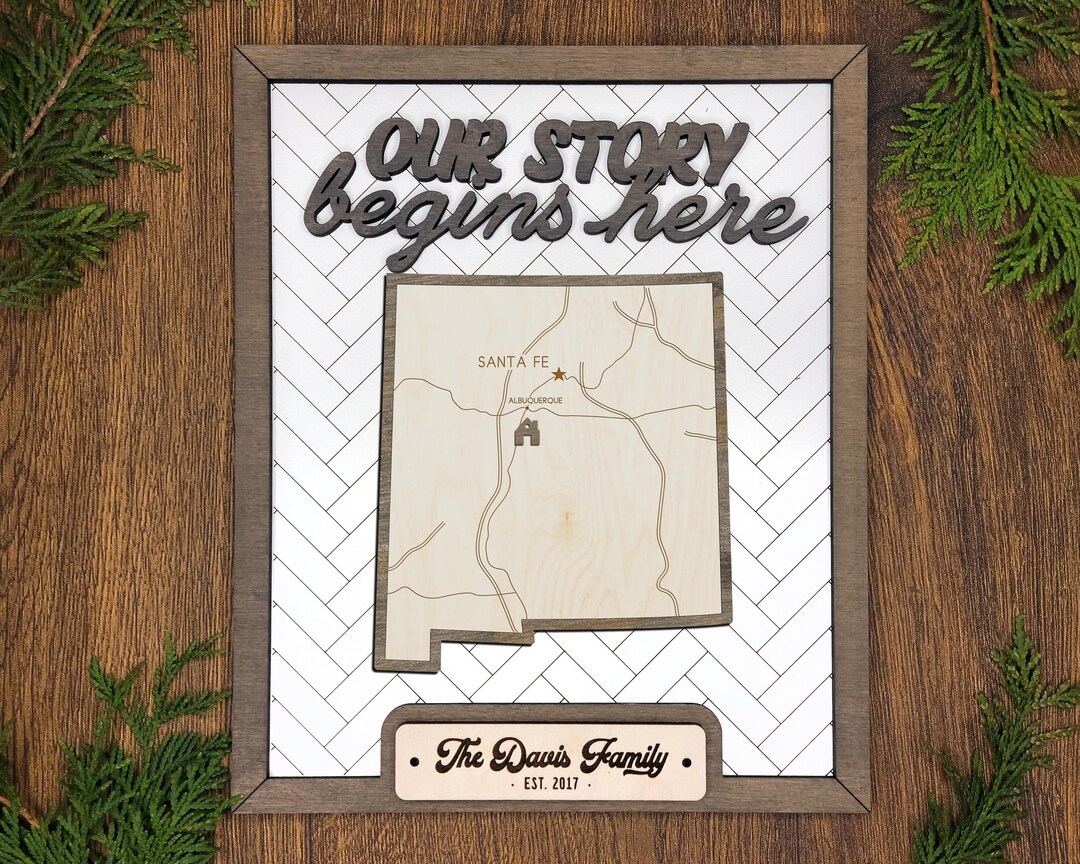 Personalized New Mexico Map State Sign With Lots of Options! - Etsy
