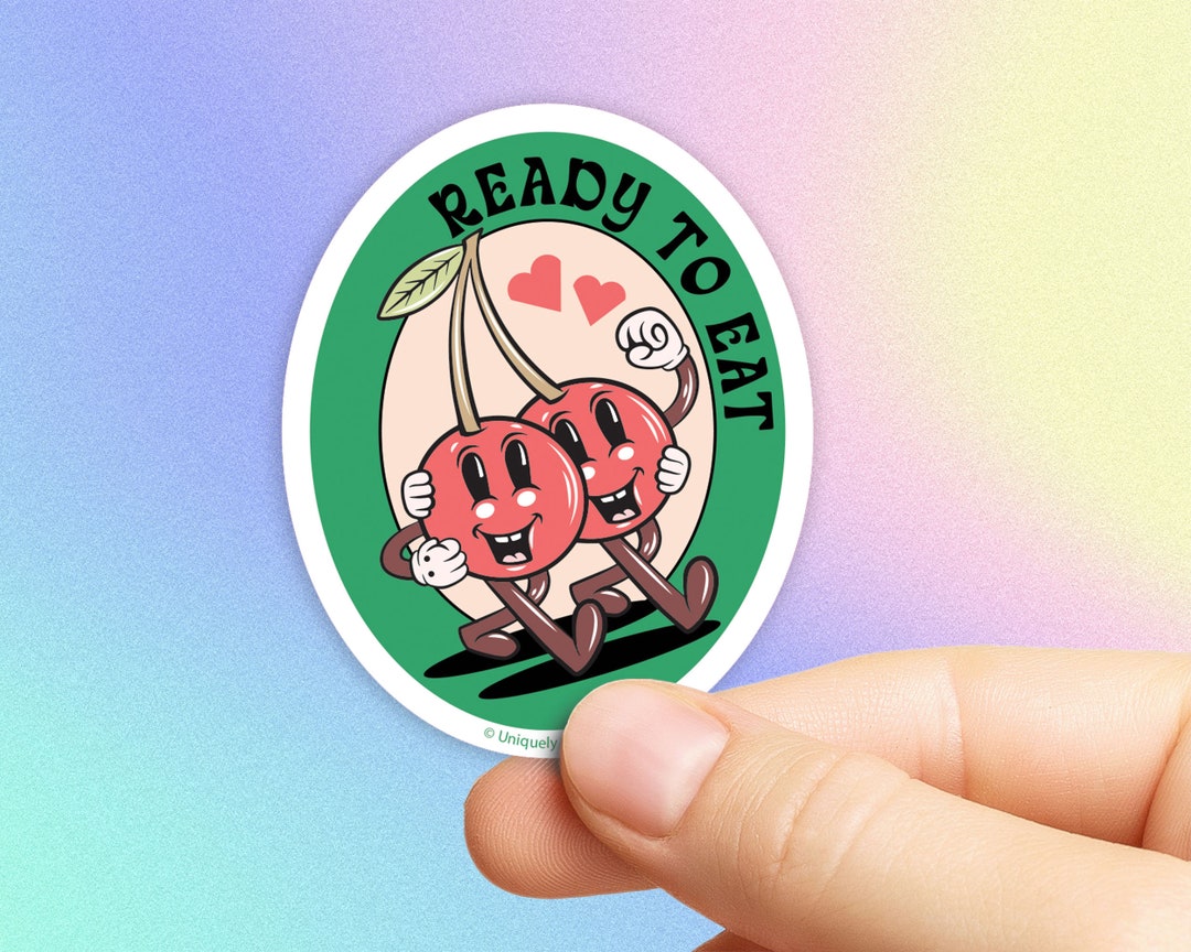 Retro ready to Eat Sticker Die-cut, Waterproof, Laminated Vinyl Sticker ...