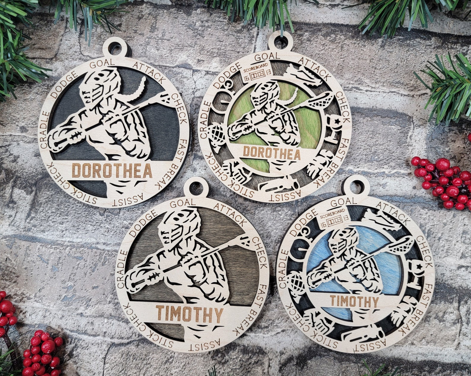Personalized Male or Female Lacrosse Player Ornament - Sports Ornament ...