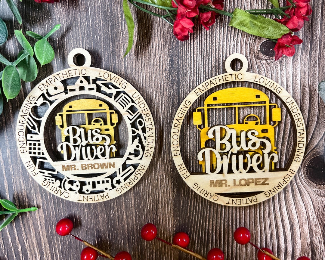 Personalized School Bus Driver Ornament - Education Ornament Collection ...