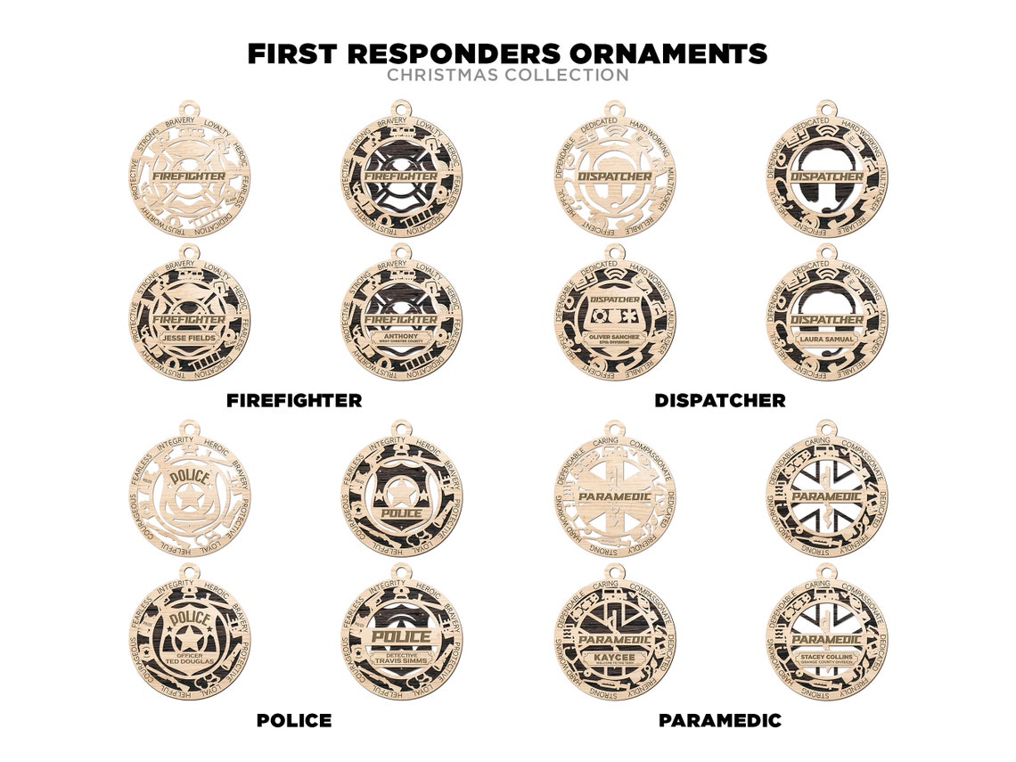 Personalized Paramedic Ornament - First Responder Ornament Collection ...