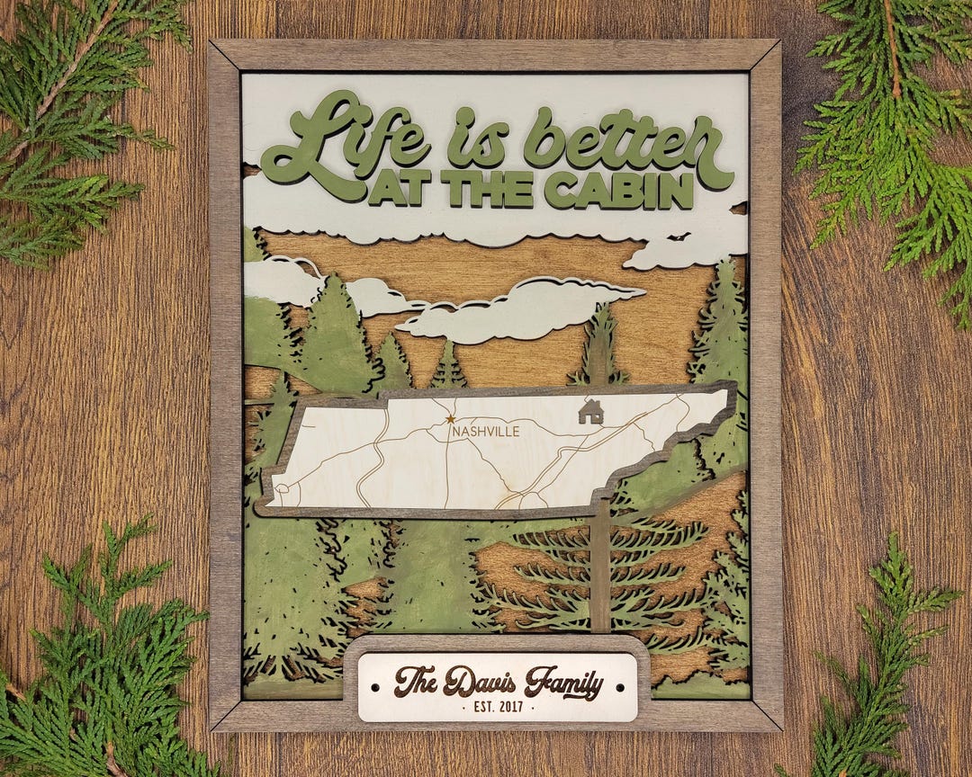 Personalized Tennessee Map State Sign With Lots of Options! - Etsy