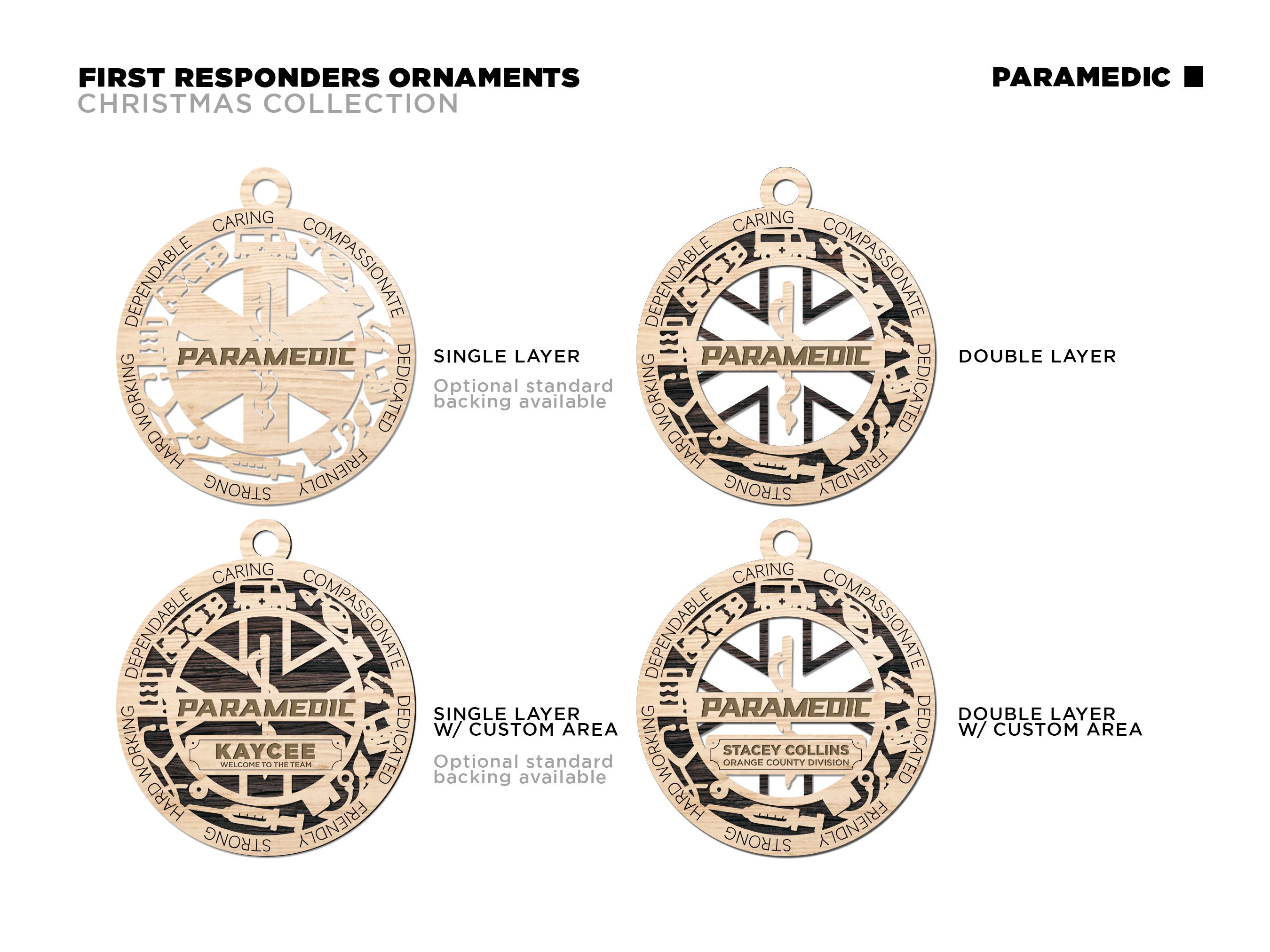 Personalized Paramedic Ornament - First Responder Ornament Collection ...
