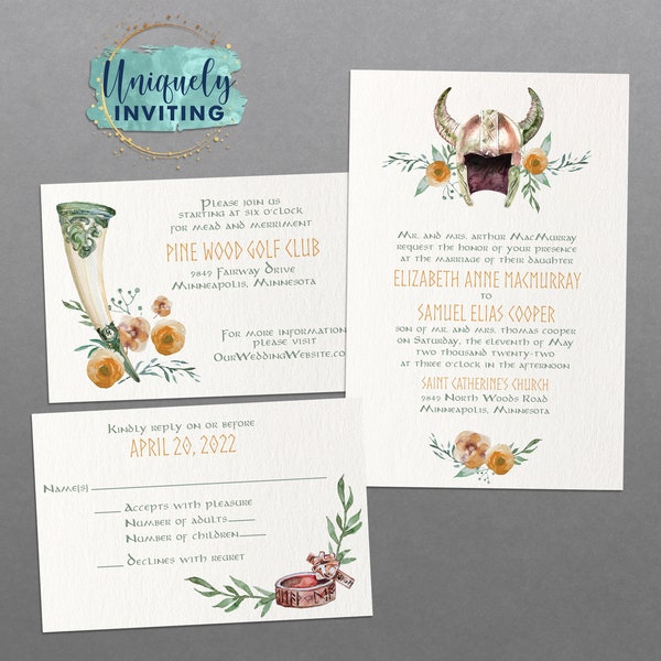 Viking Wedding Invitations - Etsy