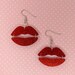 Finished Acrylic Lips Earrings - Custom Laser-cut Jewelry Collection - Etsy