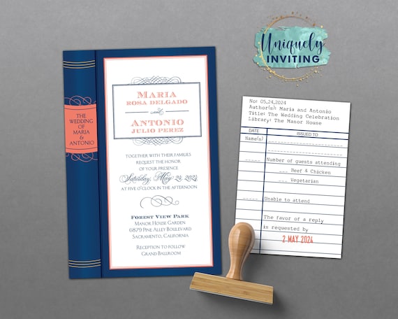 Vintage Book Invitations - Etsy