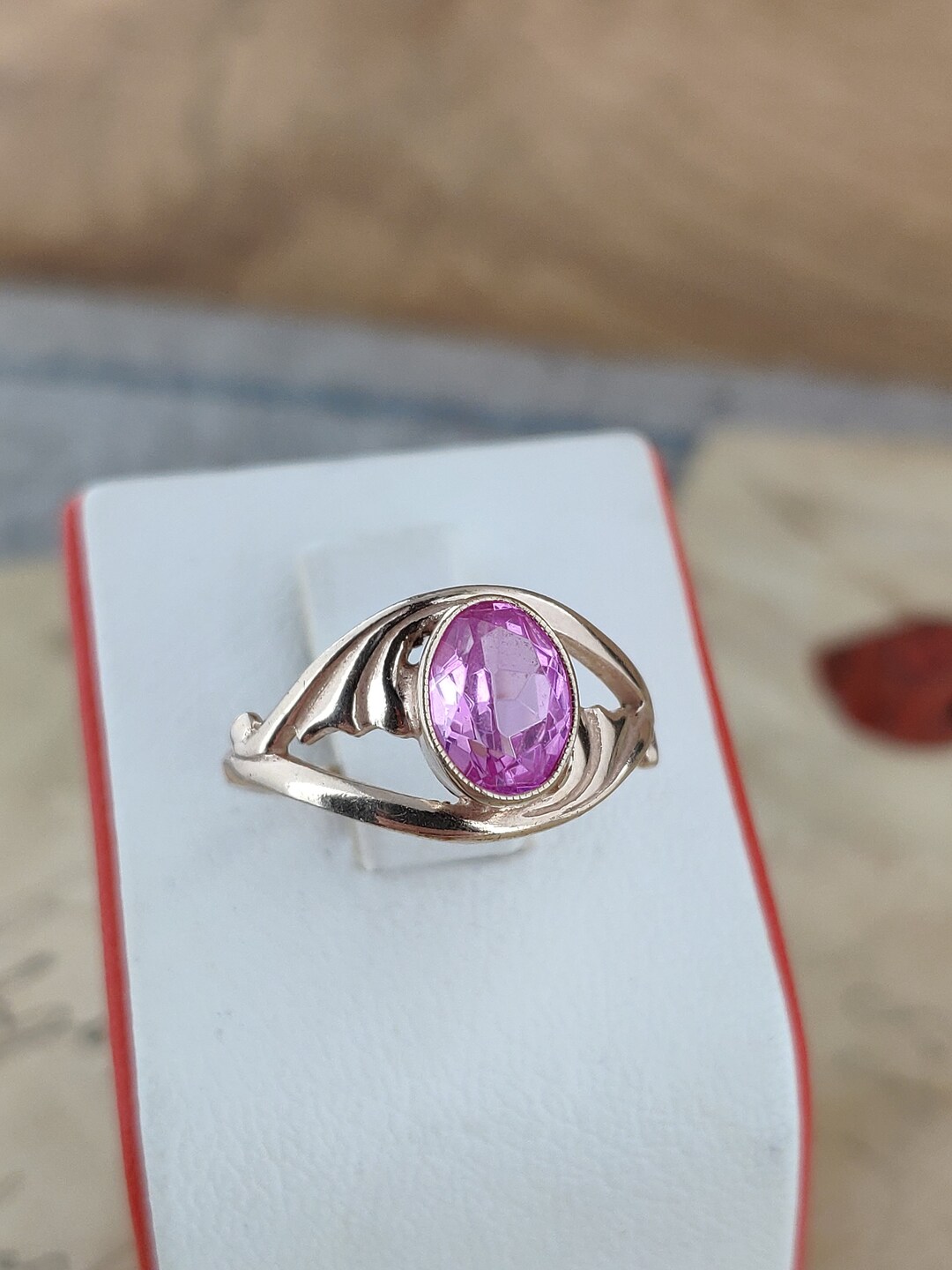 Rare Vintage USSR Silver Ring 875 Star Gold Plated With Amazing Stone ...