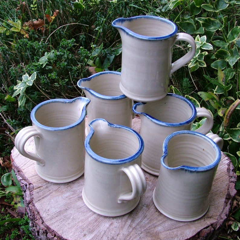 Thrown Pottery Jug Milk Jug Creamer Cream Jug Classic 1/2 Pint - Etsy UK